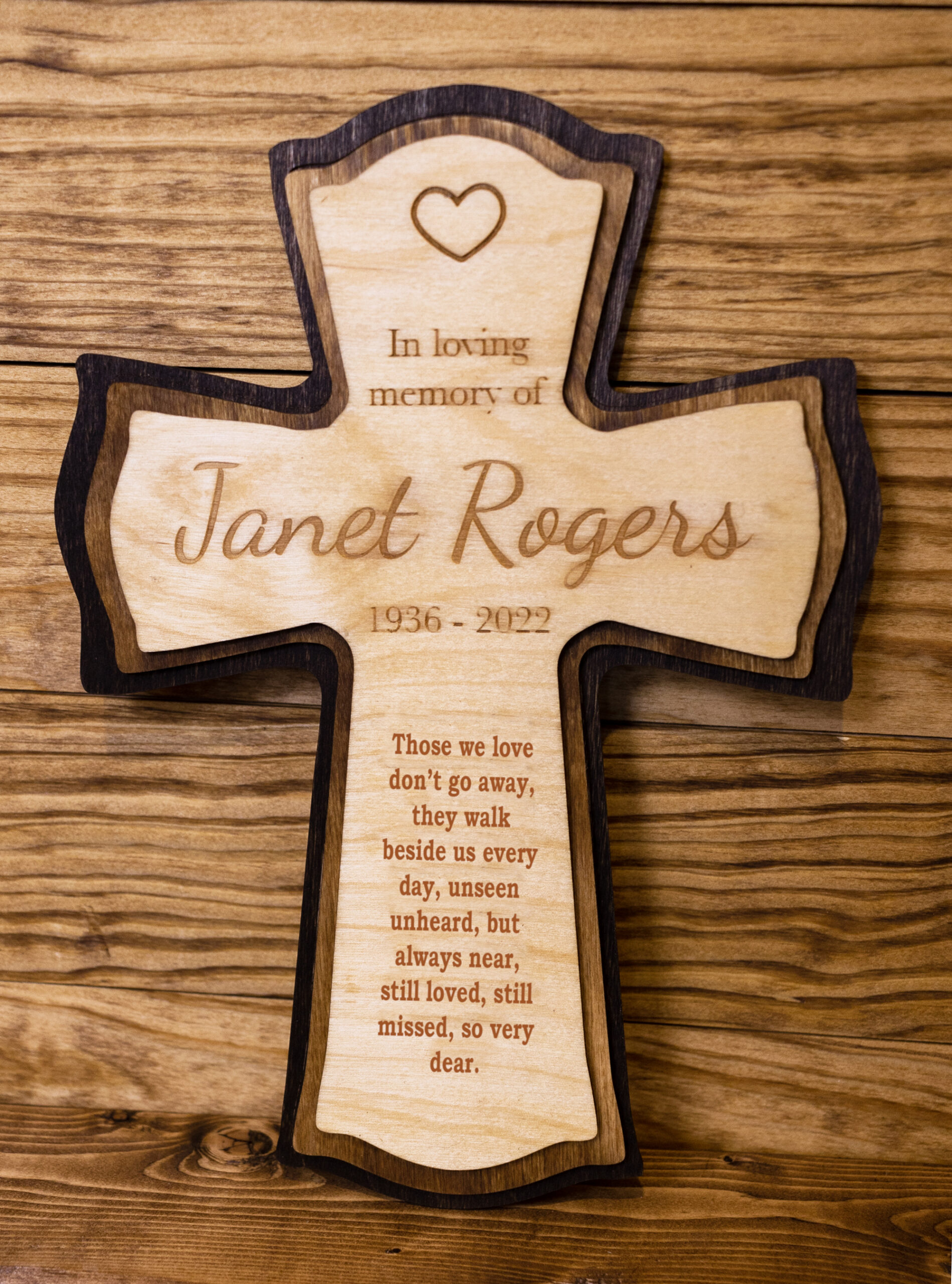 IN LOVING MEMORY CROSS - kyle's engraving
